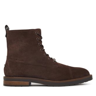 Tommy Hilfiger Schn&uuml;rschuhe Tommy Hilfiger Cleated Hilfiger Sde Moc Boot FM0FM05964 Braun