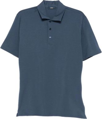 Herno Homme, Tops, Bleu, Taille: XL Polo en Coton Stretch Superfin