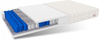 FDM Matratze 120x200 Taschenfederkern treviso 7 Zonen H3 17 cm Polyurethanschaum jersey