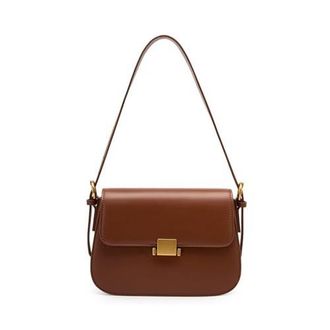 Generic Sac &agrave; bandouli&egrave;re pour femme en cuir v&eacute;ritable - Sac &agrave; main vintage &agrave; bandouli&egrave;re - Petit sac de cr&eacute;ateur sous les bras - Petite pochette carr&eacute;e Hobo 