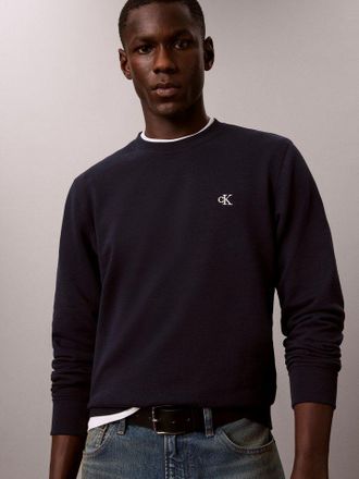 Calvin Klein Jeans Sweatshirt Rundhalsuasschnitt, Regular Fit, Logo-Stickerei