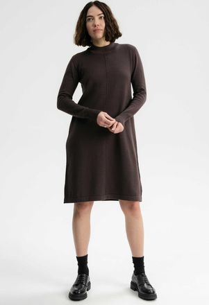 Mela Damen vegan Feinstrickkleid Harleen Dunkelbraun