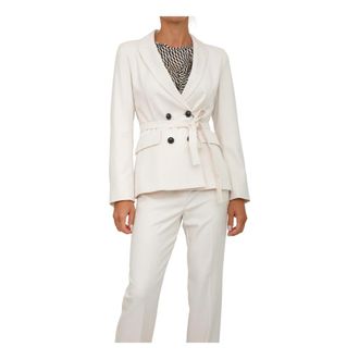 Marella Wei&szlig;e Jacke aus Polyester und Elastan - - Jackets - Damen - Wei&szlig; - L