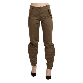 Ermanno Scervino Femme, Pantalons, Brun, Taille: 36 FR Pantalon Droit Marron Taille Moyenne