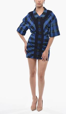 Stella McCartney Checked Shirt Dress MABEL With Short Sleeves Stella McCartney