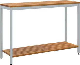 vidaXL Outdoor Tisch mit Speicher Nat&uuml;rlich und grau 110 x 35 x 75 cm Vidaxl