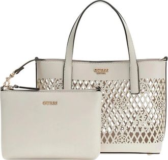 Guess Femme, Sacs, Blanc, Taille: ONE Size Letty 2 in 1 Mini Tote