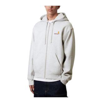 Carhartt Work in Progress Homme, Sweatshirts et sweats &agrave; capuche, Gris, Taille: XL Hooded American Script Jacket