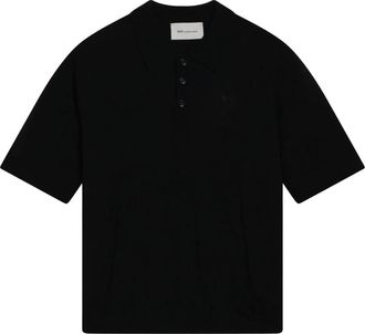 Ami Homme, Tops, Noir, Taille: M Polo Manches Courtes