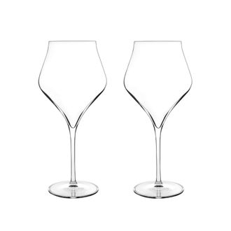 Luigi Bormioli Supermo Weingl&auml;ser, Burgunderrot, 625 ml, Kristall, durchsichtig, 2 Count (Pack of 1), 2