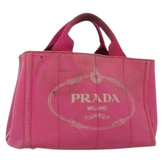 Prada Pre-owned Toile sacs-prada - Femme - Pre-owned - Rose - Taille: ONE Size