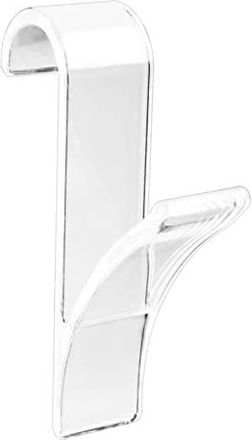 WENKO Rundheizkörper-Haken 6er Set - 6er Set, Polystyrol, 2.5 x 10.5 x 7 cm, Transparent 8197500