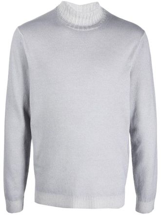 Malo pull en maille fine &agrave; col roul&eacute; - Gris