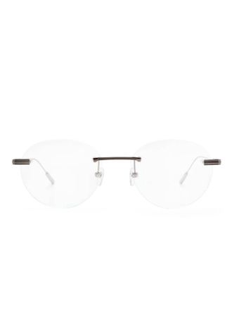 Ermenegildo Zegna lunettes de soleil rondes sans monture - Argent