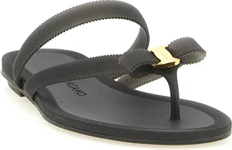 Ferragamo Thong Sandal - Black