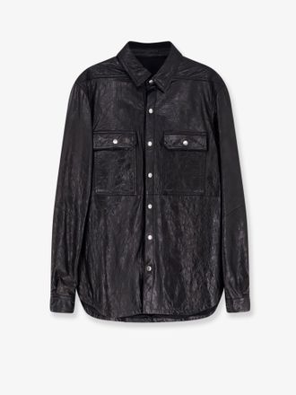 Rick Owens Outershirt leather jacket - RICK OWENS - gender_Man