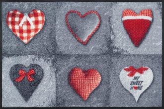 Wash+Dry Fußmatte, My Sweet Home grey 50x75 cm, innen und außen, waschbar