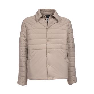 Aspesi Schwarze Pufferjacke mit klassischem Kragen - - Jackets - Herren - Beige - M