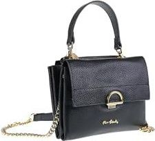 Pierre Cardin Sac &agrave; bandouli&egrave;re pour femme en cuir v&eacute;ritable Made in Italy 21 x 16 x 6,5 cm 1934, Noir, Taille unique