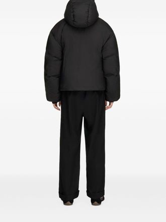 Yohji Yamamoto Hooded Quilted Nylon Puffer Jacket - Black