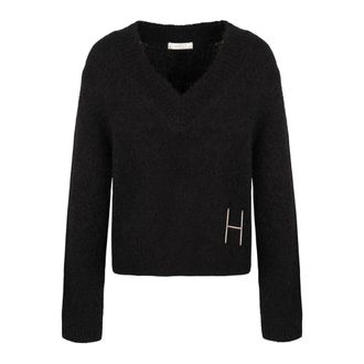 H&eacute;st Strickware - - Knitwear - Damen - Schwarzk - 2XL