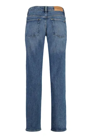 7 For All Mankind Womens Straight Leg Jeans Denim Cotton Straight-Leg
