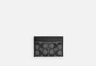 Coach Essential Kartenetui Aus Signature-Jacquard Mit Kristallen