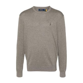 Polo Ralph Lauren Casual Grauer Baumwoll-Kaschmir-Pullover - - Knitwear - Herren - Grau - L