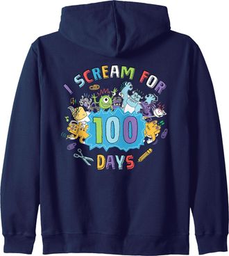 Pixar Disney & Pixars Monsters, Inc. I Scream for 100 Days School Kapuzenjacke