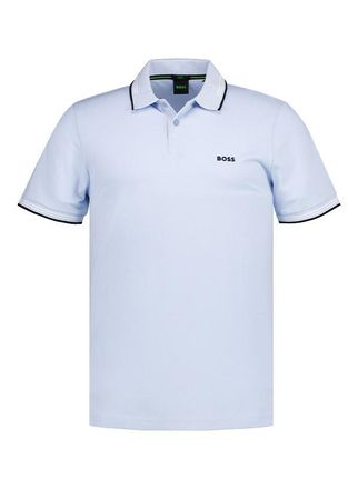 HUGO BOSS Herren Polo-Shirt blau Baumwoll-Piqu&eacute;