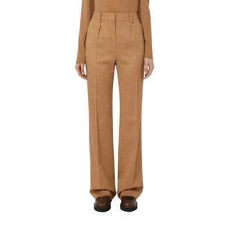 Max Mara Femme, Pantalons, Brun, Taille: 38 FR Carbone Long Trouser