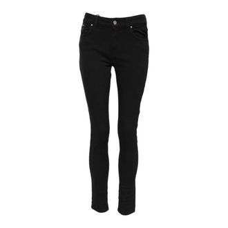 Dolce & Gabbana Schwarze Skinny Denim Jeans mit Logo - - Jeans - Damen - Schwarzk - S