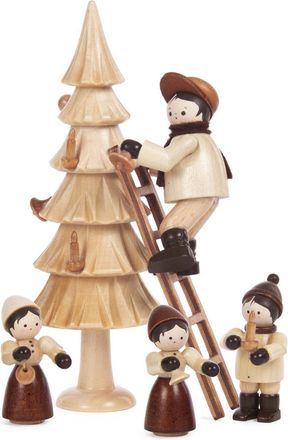 Dregeno Seiffen eG Seiffen eG Figurengruppe Weihnachtsbaum schm&uuml;cken 4 teilig