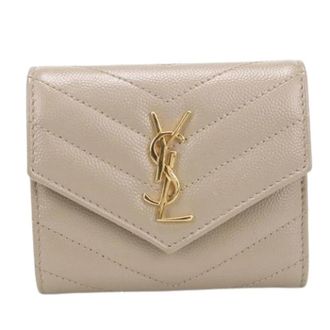 Saint Laurent Pre-owned Tri-fold Wallet - - Pre-owned - Damen - Beige - ONE SIZE