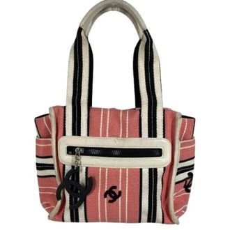 Chanel Pre-owned Vintage Schultertasche aus Canvas - - Pre-owned - Damen - Rosa - ONE SIZE