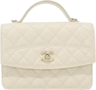 Chanel Pre-owned Sac &agrave; dos en cuir caviar - Femme - Pre-owned - Beige - Taille: ONE Size