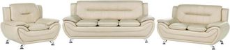 Beliani Sofa Set 6-Sitzer LEIRA Kunstleder Beige
