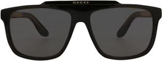 Gucci Lunettes pour homme, Noir-noir-gris, 58
