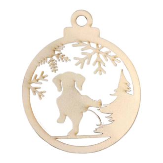 Generic Weihnachten Holz Hund Anh&auml;nger | Hund Ornament Dekoration f&uuml;r Weihnachtsbaum | Deko Puppe Baum Ornament Geschenk Dekoration f&uuml;r Garten Hof