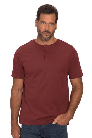 JP1880 Herren große Größen Übergrößen Menswear L-8XL JP1880 Henley, Basic, Knopfleiste, Halbarm, bis 7 XL dunkelrot 6XL 726695545-6XL