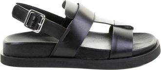 Guglielmo Rotta Sandalen mit Schnallenriemen - Schwarz