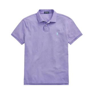 Polo Ralph Lauren Homme, Tops, Violet, Taille: XL Polo violet avec col boutonn&eacute;
