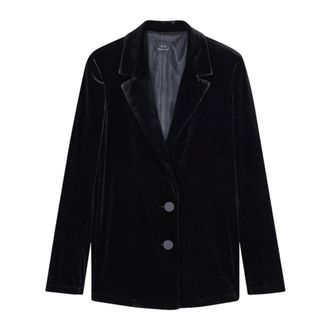 A|X Armani Exchange Femme, Vestes, Noir, Taille: 40 FR Blazer monopetto Chiusura bottoni Tasche