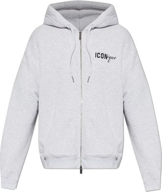 Dsquared2 Homme, Sweatshirts et sweats &agrave; capuche, Gris, Taille: 2XL Logo SweaT-shirt