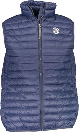 North Sails Homme, Vestes, Bleu, Taille: L Veste sans Manches Bleue avec Poches et Logo