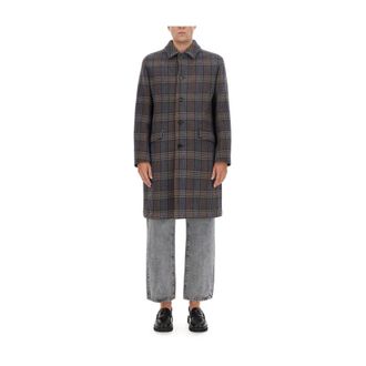 Etro Single-Breasted Coats - - Coats - Herren - Blau - L