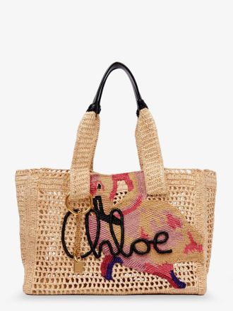 Chlo&eacute; East-West Summer Banana Raffia Shoulder Bag - CHLOE - gender_Woman