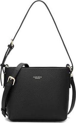 Carlheim Gotland Genuine Leather collection, Selma Genuine Leather Handbag (Black)