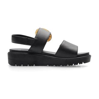 Ara Femme, Chaussures, Noir, Taille: 39 EU Sandales Plates Noires pour Femmes