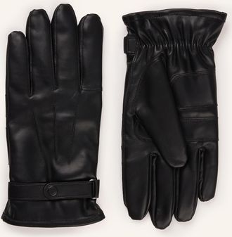 Barbour Lederhandschuhe schwarz